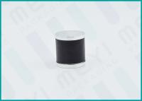 China Silver Top Perfume Bottle Caps Round Shape Customized Size With Black Leather for sale