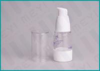 China Customized Airless Plastic Pump Bottles , 15ml 30ml 50ml Cosmetic Pump Dispenser Bottle for sale