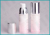 China PP Cylinder Shape Airless Pump Bottle , 15ml 30ml 50ml Makeup Pump Bottle for sale