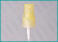 China Yellow 18mm Ribbed Plastic Spray Pump With Cap , Pump Mister Sprayer for sale