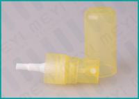 China Yellow 18mm Ribbed Plastic Spray Pump With Cap , Pump Mister Sprayer for sale