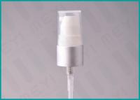 China 18/410 Matt Silver Treatment Pump White Triangle Actuator And Clear Dustcap for sale