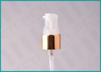 China Shiny Gold Cosmetic Pump Dispenser , 18/410 Double Wear Pump With PP Dustcap for sale