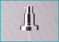 China All Shiny Silver 20/410 Treatment Pump , Customized Cream Pump For Lancome Bottle for sale