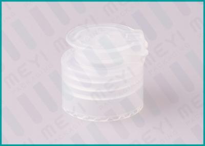 China Transparent 24mm Flip Top Cap / Plastic Bottle Closures For Face Care Products for sale