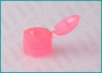 China Pink 24/410 Flip Top Caps For Bottles , Butterfly Plastic Closure Caps For Hand Wash for sale