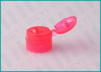 China Pink 24/410 Flip Top Caps For Bottles , Butterfly Plastic Closure Caps For Hand Wash for sale