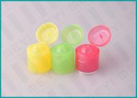 China 24/415 Yellow Round Plastic Flip Top Caps For Hand Sanitizer Bottle for sale