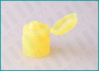 China 24/415 Yellow Round Plastic Flip Top Caps For Hand Sanitizer Bottle for sale