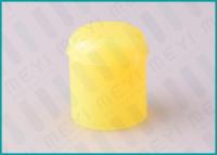 China 24/415 Yellow Round Plastic Flip Top Caps For Hand Sanitizer Bottle for sale