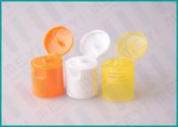 China 22/415 White Round Smooth Flip Top Bottle Caps For Shampoo / Emulsion for sale