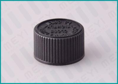 China 20/410 Ribbed Black Screw Top Caps , Pharmaceutical Child Proof Caps for sale