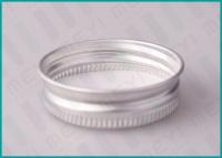 China 38mm Matt Silver Screw Top Caps / Metal Sealed Bottle Lids For Food Packaging for sale