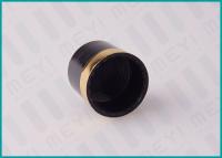 China Black 24/415 PP Plastic Bottle Screw Caps Glossy Finish With Gold Line for sale