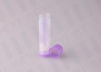 China 5g Purple Plastic Lip Gloss Tubes Round Shape Clean Cosmetic Tubes for sale