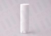 China 4.5g White PP Oval Shape Empty Lipstick Tubes With Silkscreen Printing for sale