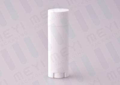 China 4.5g White PP Oval Shape Empty Lipstick Tubes With Silkscreen Printing for sale