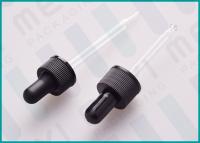 China 20/410 Ribbed PP Plastic Glass Dropper Bottles Caps For Essential Oil Bottles for sale