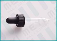 China Monprene Bulb Dropper For Glass Dropper Bottles , Black Essential Oil Dropper for sale