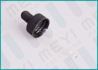 China PP Black 24/400 Rubber Dropper Bulbs With Glass Pipette , Small Glass Dropper for sale