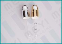 China 18/410 Glass Dropper Bottles Dropper With ABS Material UV Shiny Silver / Gold Cap for sale