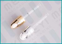 China 18/410 Glass Dropper Bottles Dropper With ABS Material UV Shiny Silver / Gold Cap for sale