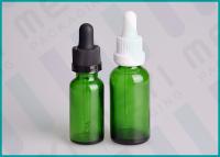 China Green Glass Dropper Bottles , 10ml 20ml 30ml E-Liquid Dropper Bottle for sale