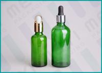 China Green Glass Dropper Bottles , 10ml 20ml 30ml E-Liquid Dropper Bottle for sale