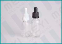 China 5ml 30ml 100ml Transparent Glass Dropper Bottles For Cosmetic Oil / Lotion for sale