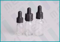 China 5ml 30ml 100ml Transparent Glass Dropper Bottles For Cosmetic Oil / Lotion for sale