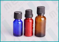 China Color Coated Glass Bottles With Screw Cap And Orifice Reducer For Essential Oil for sale