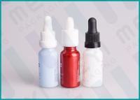 China Color Coated 15ml Glass Dropper Bottles / Empty Dropper Bottles For E-Liquid for sale