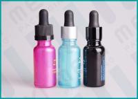 China Color Coated 15ml Glass Dropper Bottles / Empty Dropper Bottles For E-Liquid for sale
