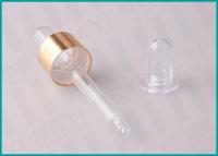 China 18/410 Aluminum Sheathed Glass bottle Dropper With Clear Transparent TPE Bulb for sale