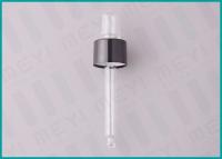 China 18/410 Aluminum Sheathed Glass bottle Dropper With Clear Transparent TPE Bulb for sale