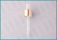 China 18/410 Aluminum Sheathed Glass bottle Dropper With Clear Transparent TPE Bulb for sale
