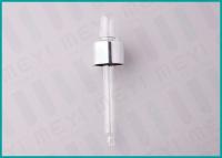 China 18/410 Aluminum Sheathed Glass bottle Dropper With Clear Transparent TPE Bulb for sale