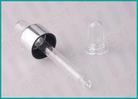 China 18/410 Aluminum Sheathed Glass bottle Dropper With Clear Transparent TPE Bulb for sale