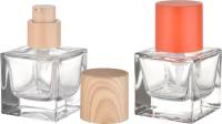China ABS Over Cap Round Glass Foundation Bottle For Cosmetic Pump Bottle for sale