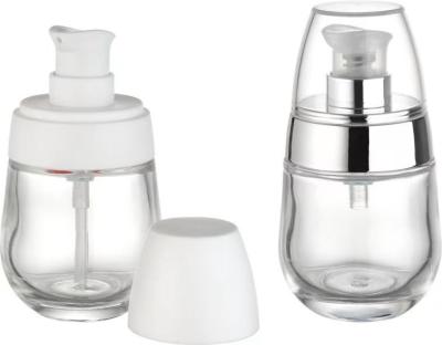China Pump Closure Glass Foundation Bottle With Color Coating And Surface Handling for sale