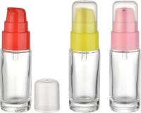 China 18/400 Cosmetic Pump Bottle Closure Type Pump Subject Round Glass Foundation Bottle for sale