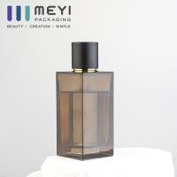 China 100ml Square Glass Perfume Bottle with Magnetic Cap for sale