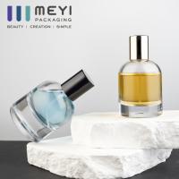 China 100ml Round Clear Glass Perfume Bottle with Magnetic Cap for sale