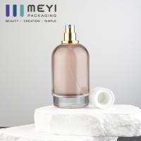 China 100ml Round Clear Glass Perfume Bottle with Magnetic Cap for sale