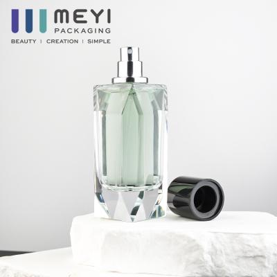 China 70ml Transparent Glass Perfume Bottle with Screen Printing for sale