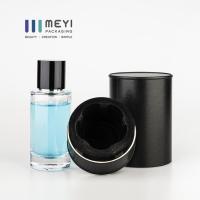 China Custom 50ml Clear Glass Perfume Bottle with Magnetic Cap for sale