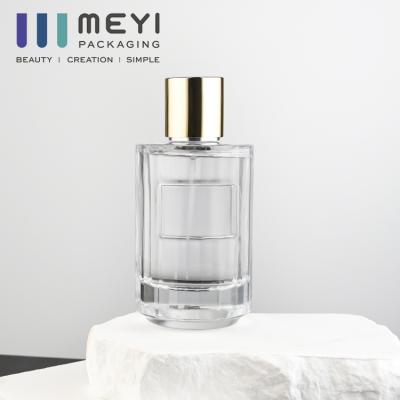 China Magnetic Cap Step Collar for Perfume Spray Round 100Ml Perfume Bottle Glass for sale