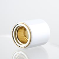 China Cylinder Shape Magnetic Perfume Bottle Cap with Step Collar and Aluminum-Plastic Construction for sale