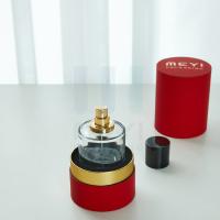 China Luxury 50ml Perfume Glass Bottle with Clear Glass Hot Stamping and Pump Sprayer for sale