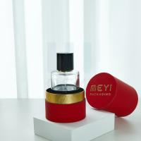 China Luxury 50ml Perfume Glass Bottle with Clear Glass Hot Stamping and Pump Sprayer for sale